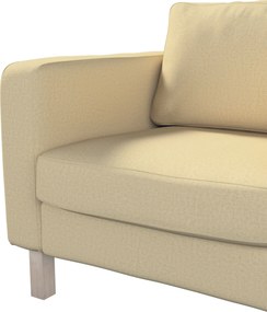 Potah na křeslo IKEA Karlstad, krátký barva béžová látka lesklé, pletený vzor