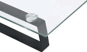 vidaXL Stojan na monitor 60 x 35 x 8 cm tvrzené sklo a kov [374220] Barva: Bílá