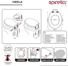 Spirella NEELA WC prkénko matně broskvové / soft-close / duroplast The