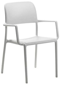 OnaDnes -20% Nardi Bílá plastová zahradní židle Riva s područkami