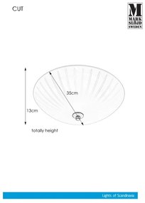 Markslöjd 107758 - Stropní svítidlo CUT 2xE14/40W/230V pr. 35 cm
