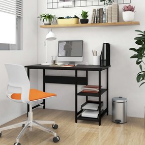 PC stůl černý 105 x 50 x 72 cm MDF a kov 20550