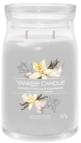 Yankee Candle Signature svíčka velká Smoked Vanilla & Cashmere, 567g