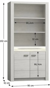 Kondela Regál, jasan bílý, INFINITY I-05