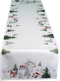 Ubrus Skřítci ve sněhu 40 × 140 cm
