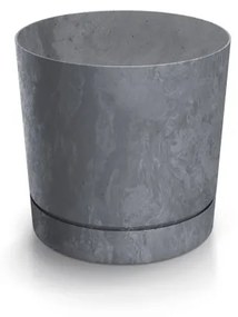 PROSPERPLAST Květináč - TUBO P Beton Effect Průměr: 39 cm, Barva: šedá