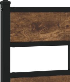 Kovový rám postele bez matrace kouřový dub 183 x 213 cm 3308467
