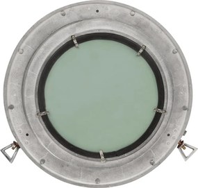 vidaXL Průzorové okénko se zrcadlem nástěnné Ø 38 cm hliník a sklo [357849]