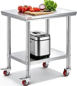 Gastronomický pracovní stůl z nerezové oceli 30 × 61 cm