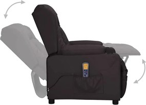 Masážní křeslo černé umělá kůže 339075
