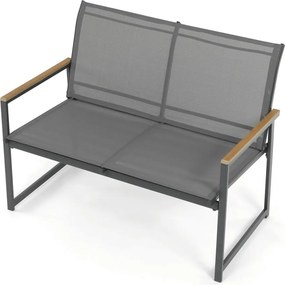Zahradní sestava AZS-S1212 GREY, síťovina, šedá (108 x 68) cm