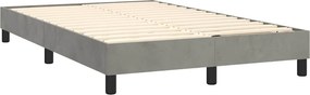 Box spring postel s matrací světle šedá 120 x 200 cm samet 3144321