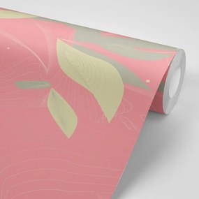Samolepící tapeta vrstvené listy v růžovém