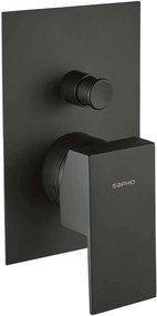 Sapho Latus - Baterie pod omítku pro 2 spotřebiče, s tělesem, matná černá 1102-42B