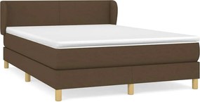 Box spring postel s matrací tmavě hnědá 140x200 cm textil 3126648