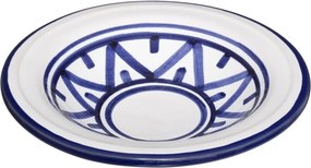 Porcelánový talíř SOHAN, O 14,5 cm, bílý a modrý