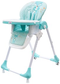 Jídelní židlička NEW BABY Minty Fox - ekokůže a vložka pro miminka Barva: zelená