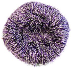 BeanBag Sedací vak Shaggy Multicolor white-black-purple