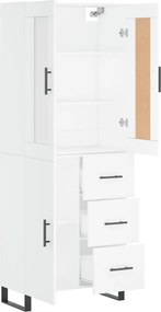 Skříň highboard bílá 69,5 x 34 x 180 cm kompozitní dřevo 3199833