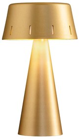 Stolní lampa OLEV Makà LED s dobíjecí baterií, zlatá