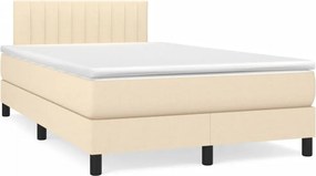 Box spring postel s matrací krémová 120x200 cm textil 3140206