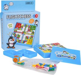 Společenská hra LUDO MINI Penguin modrá