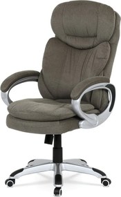 Kancelářská židle, látka, houpací mechanismus, kříž plast stříbrný – opěrák 90°–180° Šedá