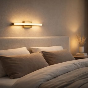 Toolight Toolight, LED nástěnné svítidlo 42cm, 6W, 4000K, 500lm, APP1851-1W, zlatá matná, OSW-66005