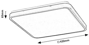 Rabalux 71423 - LED Koupelnové stropní svítidlo ALENZO LED/36W/230V IP44 bílá