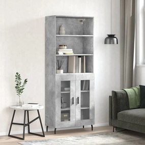 vidaXL Skříň highboard 69,5 x 34 x 180 cm kompozitní dřevo [3189340] Barva: Betonová šedá