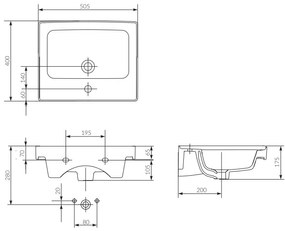 Cersanit - SET Crea skříňka + umyvadlo 50cm, bílá, S801-277