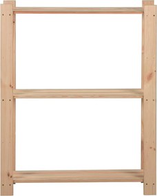 Úložný regál se 3 policemi 60 x 28,5 x 90 cm masivní borovice 327322