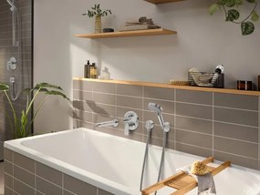 Hansgrohe Rebris E, páková vanová baterie pod omítku, se zabudovanou bezpečnostní kombinací dle EN1717, pro iBox universal, chromová, 72469000
