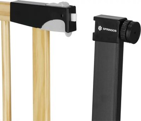 Bezpečnostní zábrana 75-110 cm SPRINGOS BABYLOCK hnědá/černá