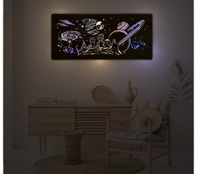 Li-Go "Malý princ" světelný obraz s baterií 90x40cm varianta: ovládání na obraze bez dálkového ovladače, provedení: dub světlý