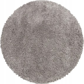 Ayyildiz, Kusový koberec Fluffy Shaggy 3500 beige kruh, 80x80 (průměr) kruh, béžová, ložnice