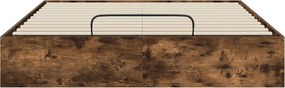Ottoman postel Uzený Dub 193 x 140 x 25 cm Dřevěný materiál 3409273
