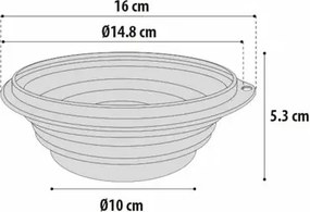 Flamingo Cestovní miska silikonová šedá 500ml