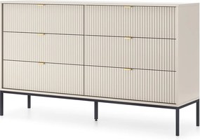 Komoda NOVA kc NKS154 | se zásuvkami | 154 cm | kašmír/černá