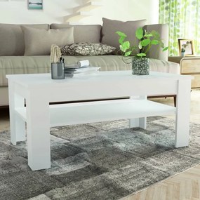 Konferenční stolek dřevotříska 110x65x48 cm bílá - Default Title