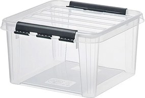 Smartstore Classic Box s víkem, 28 × 28 × 17 cm, 12 l, transparentní