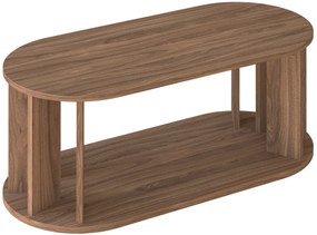 OnaDnes -20% Hnědý ořechový konferenční stolek TEMAHOME Nora 110 x 50 cm