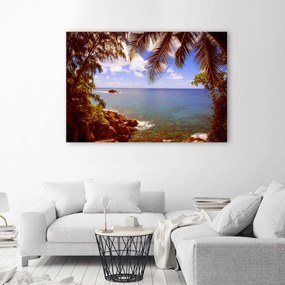 Gario Obraz na plátně Skalnatá pláž Rozměry: 60 x 40 cm