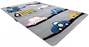 Dywany Łuszczów, Dětský kusový koberec Petit Toys cars grey, 180x270, šedá, dětský pokoj
