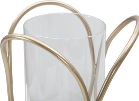 Svícen Glox 21 cm bronzový/čirý