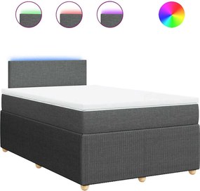 Box spring postel s matrací tmavě šedá 120x200 cm textil 3289717