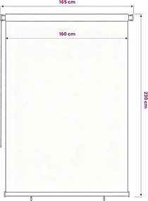 Venkovní roleta 165 (Š) x 230 (V) cm černá 312957