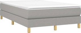Box spring postel s matrací světle šedá 120x190 cm textil 3269664