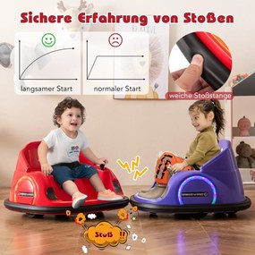 Costway Bumper Car pro děti Elektrický Bumper Car s blikajícími LED světly