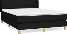 Box spring postel s matrací černá 140x200 cm textil 3130355